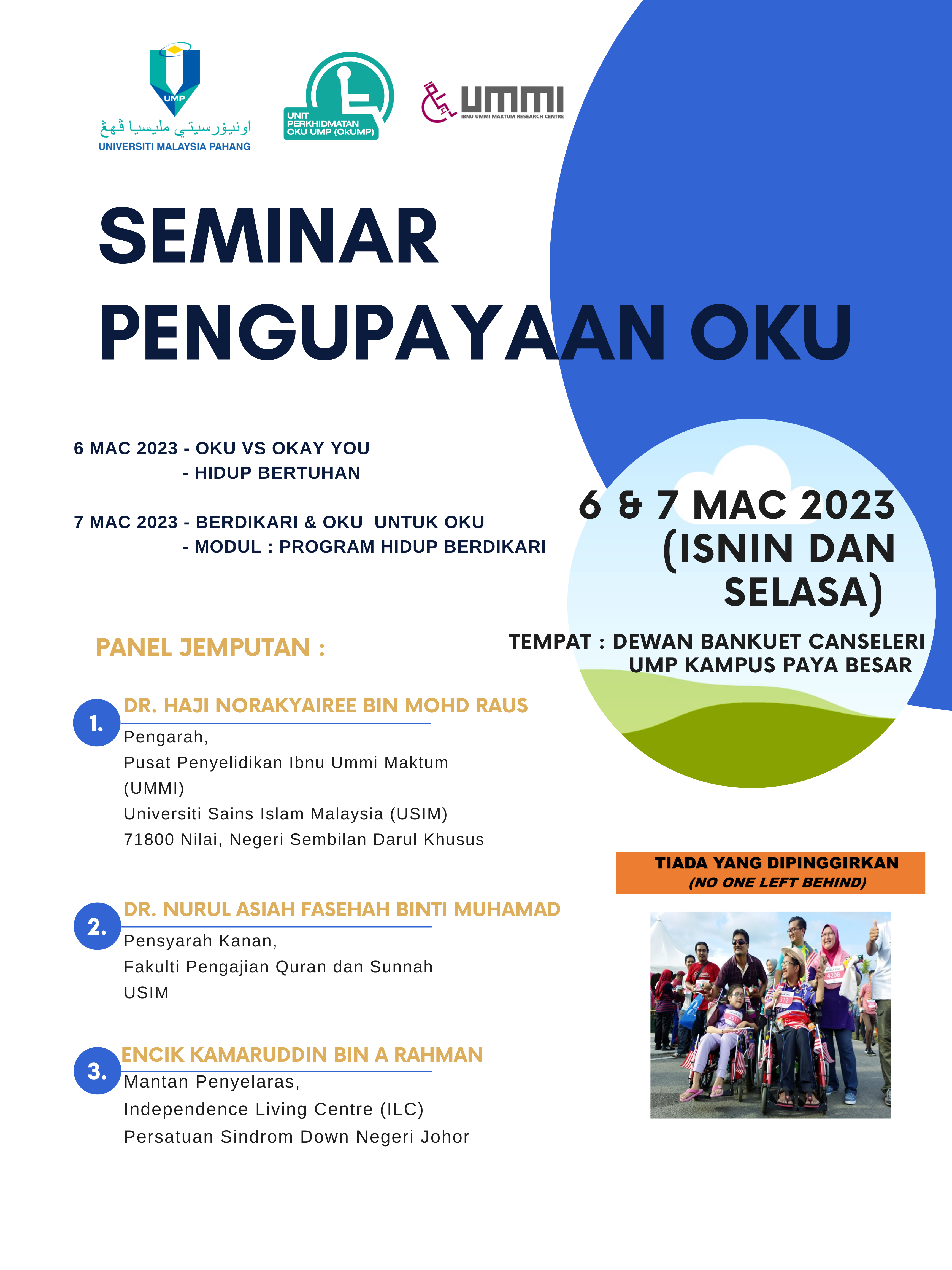 SEMINAR PENGUPAYAAN OKU | Official Events of Universiti Malaysia Pahang Al-Sultan Abdullah